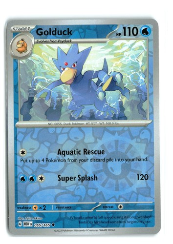 Golduck 055/165 151 REVERSE HOLO POKEMON TCG NM-LP | eBay