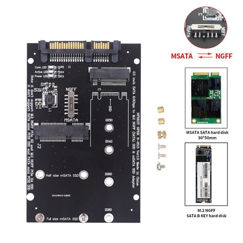 SSD To SATA 3.0 Converter Card SATA to M2 NGFF M.2 MSATA to SATA ...