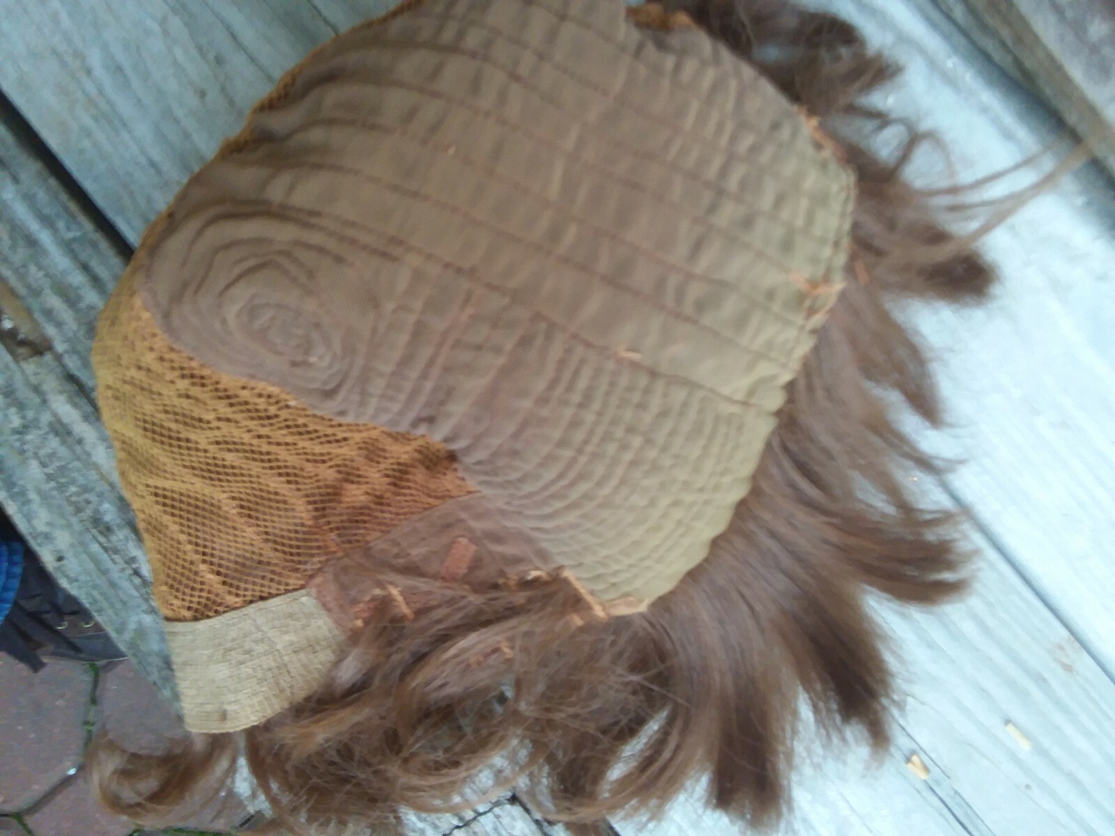 Vintage 70's women's shag wig brunette 100% Dynel Made in Hong Kong | eBay