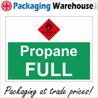 HA218 FLAMMABLE GAS PROPANE FULL SIGN CANNISTER CYLINDER BOTTLE STORAGE ...