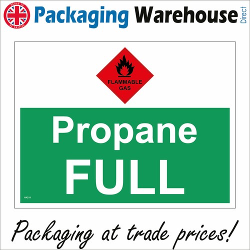 HA218 FLAMMABLE GAS PROPANE FULL SIGN CANNISTER CYLINDER BOTTLE STORAGE ...