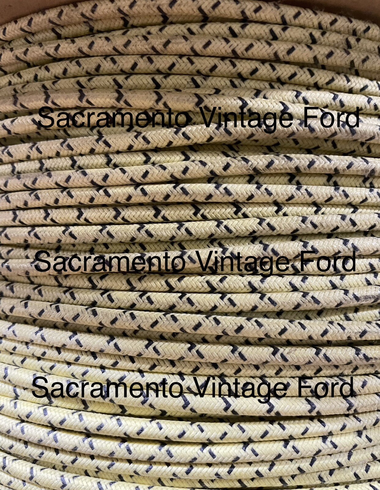 Wire 12 Ga. Yellow Black Vintage Cloth Wiring 16Ft Car Truck Hot Rod ...