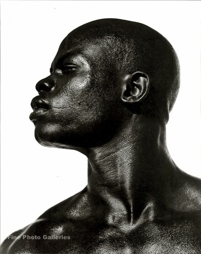 1989 Vintage HERB RITTS Black Male DJIMON Head Duotone Photo Engraving ...