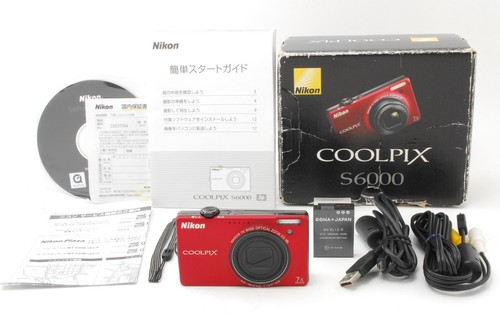 [N MINT] Nikon COOLPIX S6000 Red 14.2MP Compact Digital Camera w/Box ...