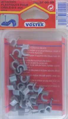 20 Attaches plastiques pour câble Ø 6 mm VOLTEX | eBay