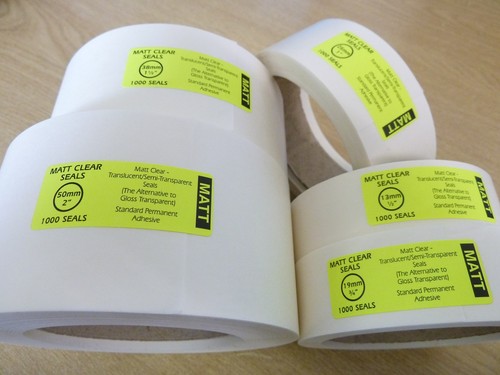 Matt Clear Translucent Seal Labels , Standard Permanent Self-Adhesive ...