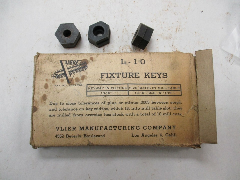 Vlier Vise Step Keys Pack of 4 - FREE SHIPPING Hard steel HAAS OKUMA ...