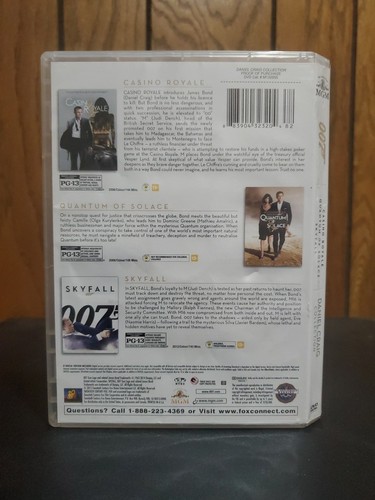 Daniel Craig Collection 007 Bond 3-DVD Casino Royale/Quantum of Solace/Skyfall 883904323204| eBay