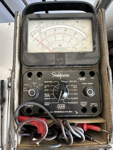 Vintage Simpson Model 260 Multimeter With Leads/ Case UNTESTED | eBay