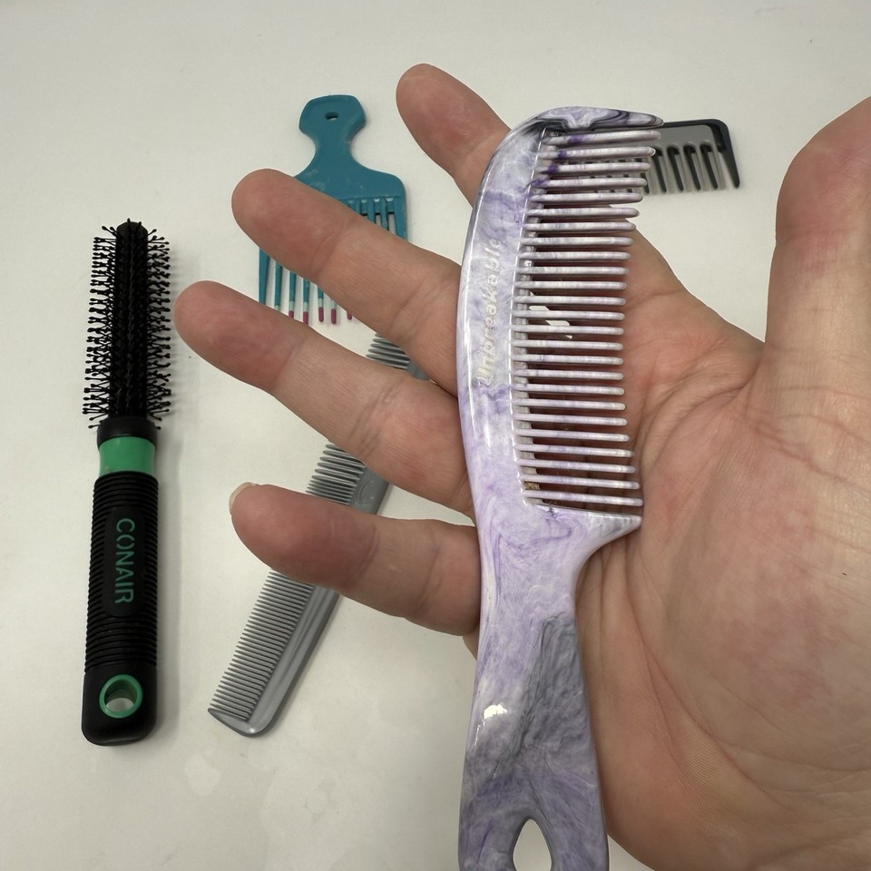 Vtg 90s Hair Brush Goody Conair Round Brunch Comb Rat tail Pick Bundle ...