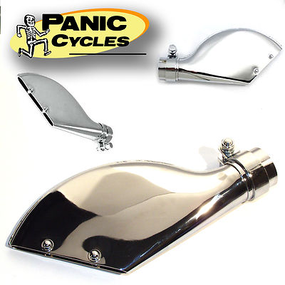 VINTAGE BATIQUE FISHTAIL BROOKLANDS EXHAUST TIP 1-3/4" CHR HARLEY ...