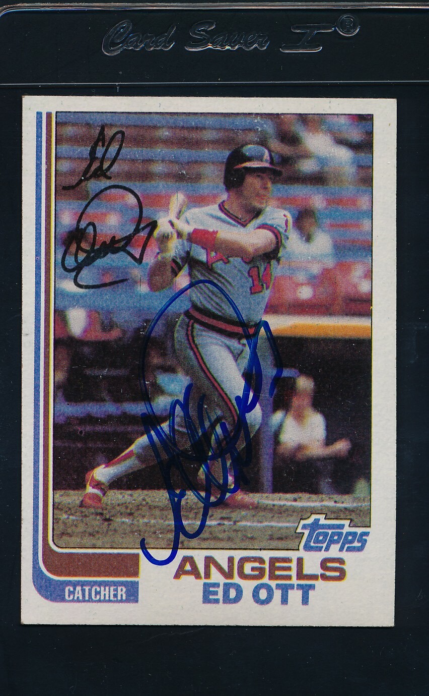 1982 Topps #469 Ed Ott Angels Signed Auto *12651 | eBay