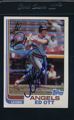 1982 Topps #469 Ed Ott Angels Signed Auto *12651 | eBay