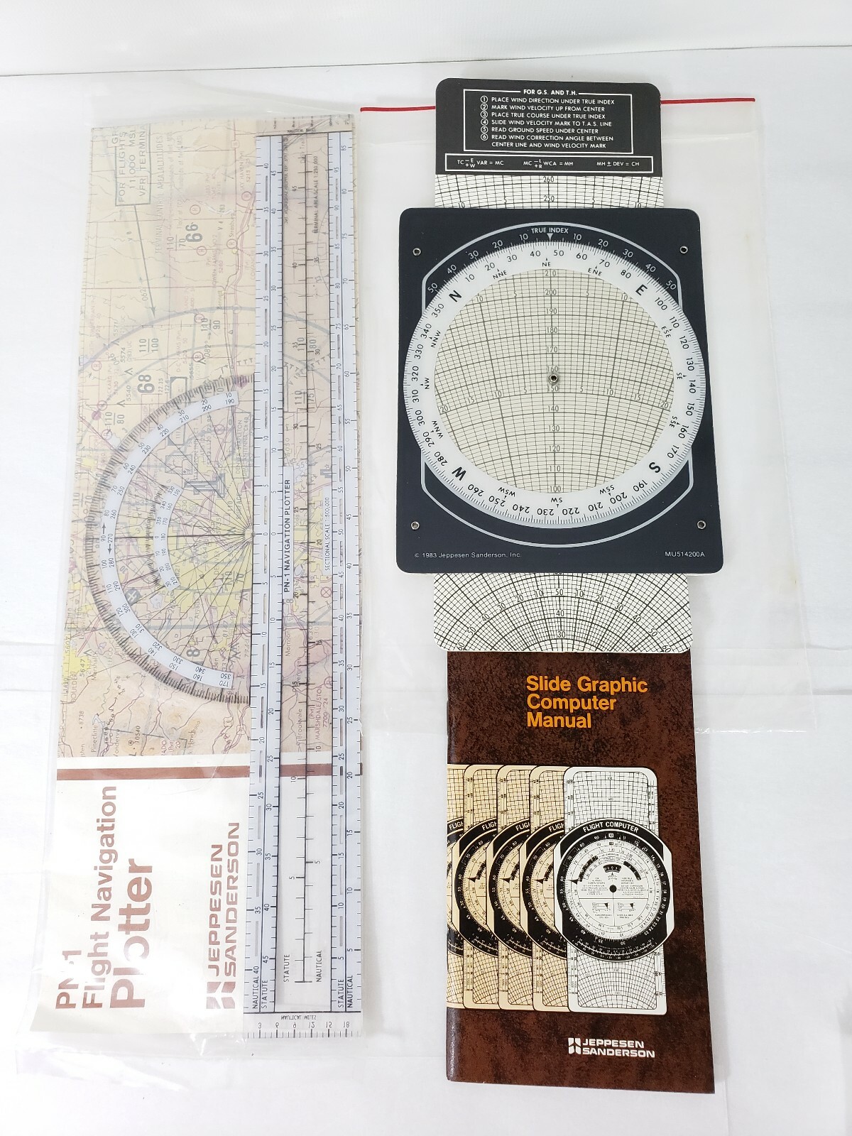 Vintage PN-1 Flight Navigation Plotter Slide Graphic Computer Jeppesen ...