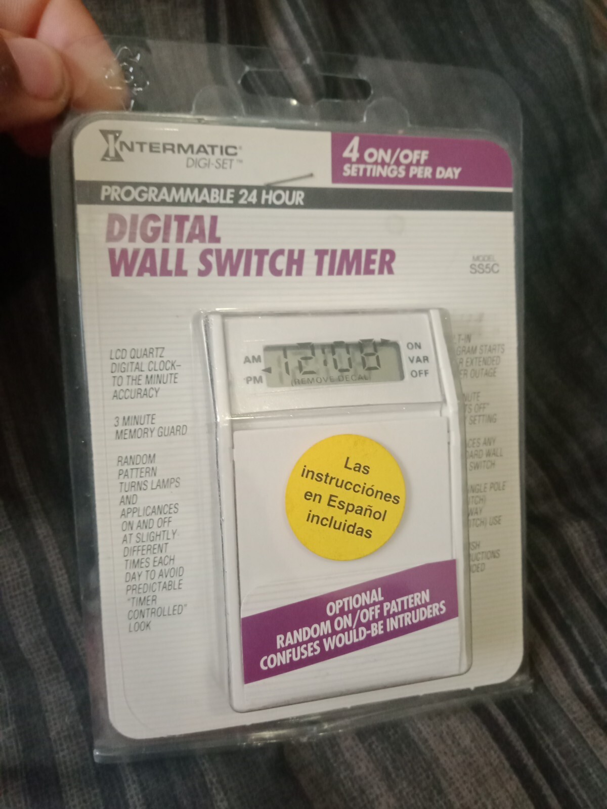 Intermatic Programmable 24 Hour Digital Wall Switch Timer 4 On/Off ...
