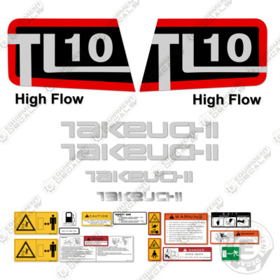 Fits Takeuchi TL 10 Skid Steer Decal Kit Equipment Decals TL10 TL-10 | eBay