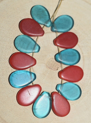 Antique Czech Molded Bohemian Tabular Tear Drop African Trade Wedding ...