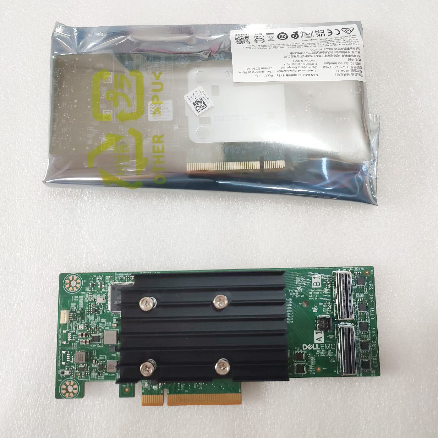 Dell PERC H355 VCV6T 0VCV6T SAS PCIe Controller SAS3416 SFF-8654 T150 ...