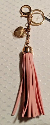 New Pink Tassel Tassle Key Chain Keychain w/ Dangly Heart Charm Fob | eBay