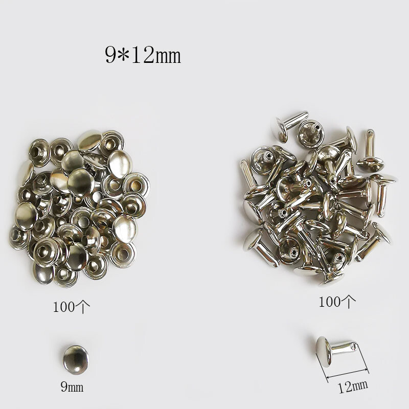 Double Cap Rivets Stud Rapid Rivets Leather Craft Repair 5mm 8mm 9mm ...