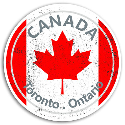 2 x 10cm Toronto Ontario Vinyl Stickers - Canada Sticker Laptop Luggage ...