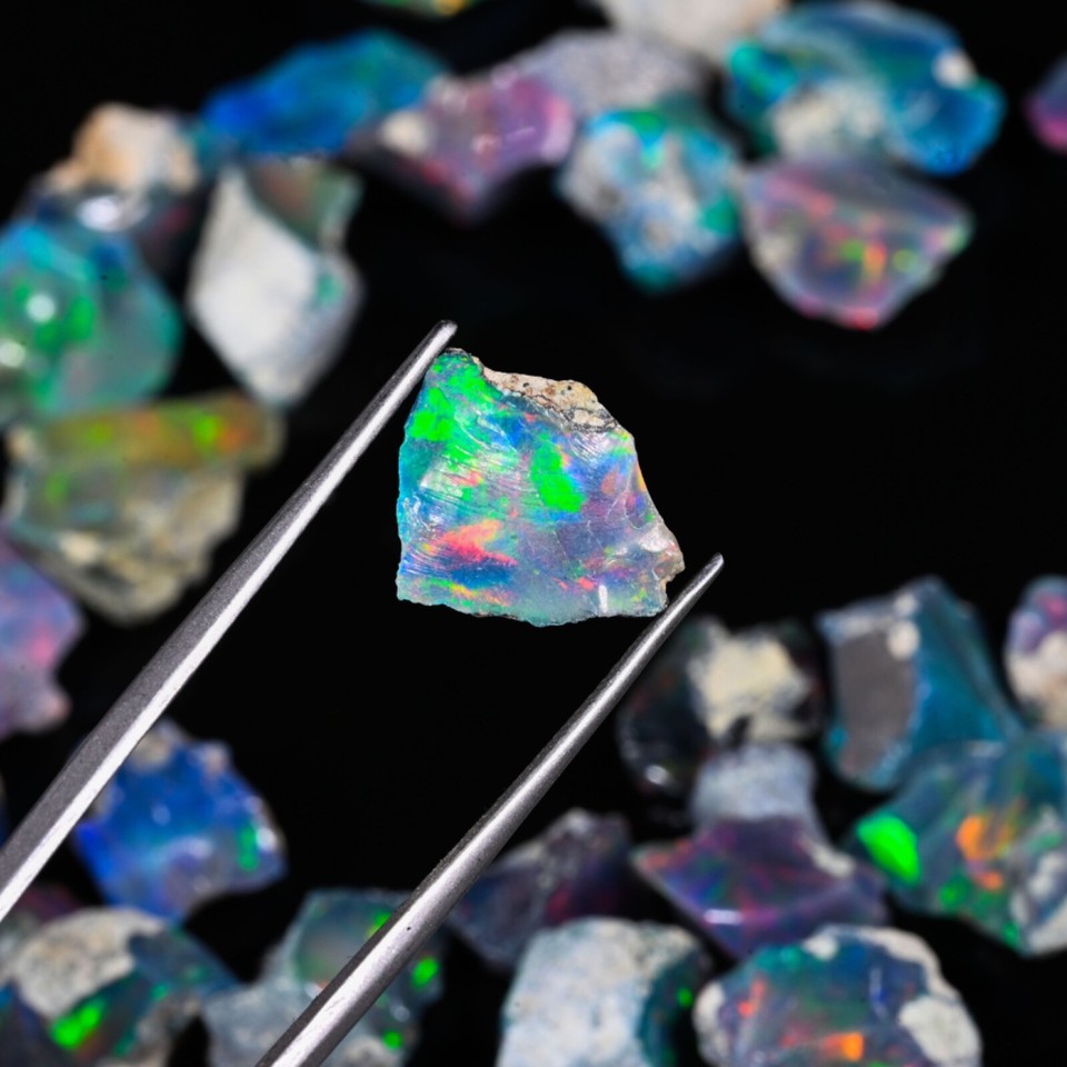 opal rough cut grade opal raw, Ethiopian opal gemstone, 10 Pieces large ...
