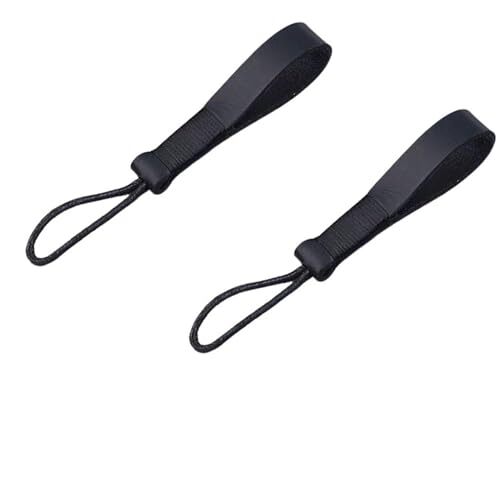2 Pack Fob Lanyard Car Keychain Cowhide Leather Non-metallic Key Strap ...