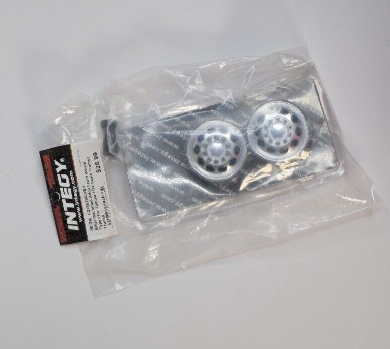 C23953SILVER INTEGY ALLOY FRONT WHEEL TYPE I FOR TAMIYA 1/14 SEMI ...