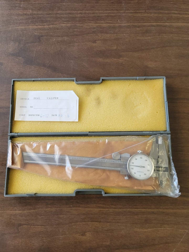 SMIEC DIAL CALIPERS 0-6" 0.001" GRADUATIONS, IN CASE, NEW | eBay
