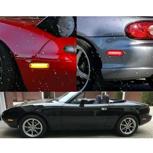 2 Pairs Front Rear Dynamic LED Side Marker Light Fit For Mazda Miata ...