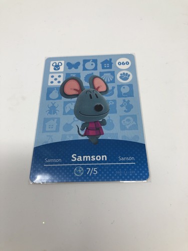 Animal Crossing Amiibo Card Samson Series 1 #060 | eBay