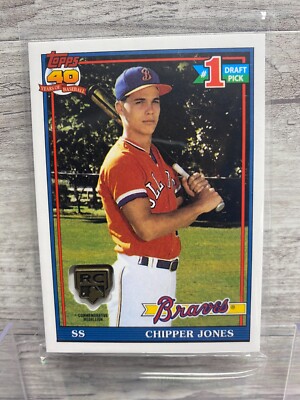 2020 Topps CHIPPER JONES Rookie Card Retrospective Logo Medallions RCR ...