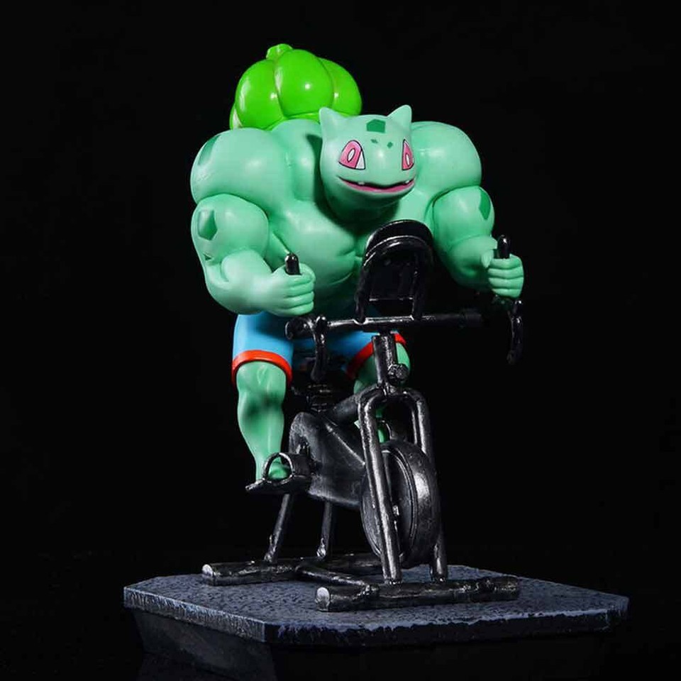 3 Styles Muscle Pokemon Gym Gengar Pikachu Charmander Squirtle Birthday ...