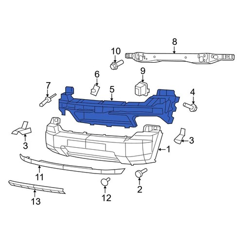 For Jeep Liberty 2008-2012 Jeep 57010120AC Front Bumper Impact Absorber ...
