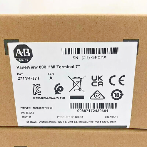 New Allen Bradley 2711R-T7T SER A PanelView 800 7-inch HMI Terminal ...