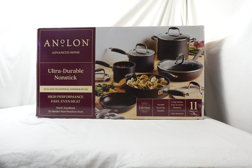ANOLON ADVANCED ULTRA NONSTICK HARD ANODIZED 11PC COOKWARE SET ...