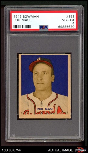 1949 Bowman #153 Phil Masi Braves RC PSA 4 - VG/EX | eBay