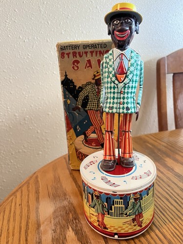 1950’s Strutting Sam Tin Battery Operated Toy Made In Japan. Working W ...