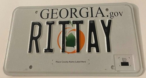RITTAY Vanity License Plate Georgia | eBay