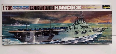 1974 Hasegawa #113 USS Aircraft Carrier Hancock - 1/700 Waterline Kit ...