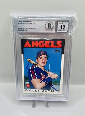 Wally Joyner signed 1986 Topps Traded RC rookie card BAS BGS 10 ...