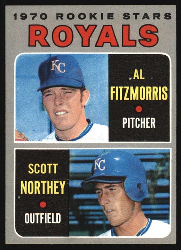 1970 Topps #241 Al Fitzmorris/Scott Northey EX+ RC Rookie Royals 569340 ...
