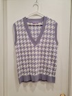 ANWND Houndstooth Sweater Vest Size Medium Lavender Good Condition | eBay