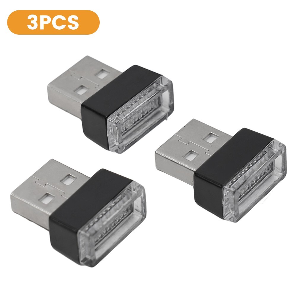 Light Part USB 3x ABS Accessories Atmosphere Interior Light LED ...