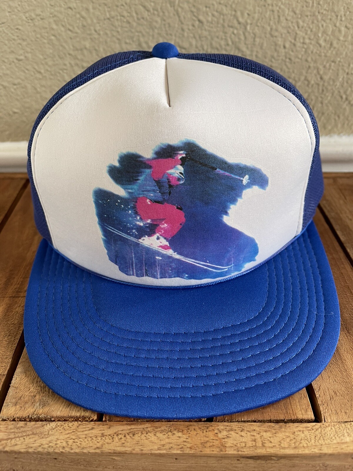 Vintage Youngan Trucker SnapBack Hat - Ski Graphic - … - Gem