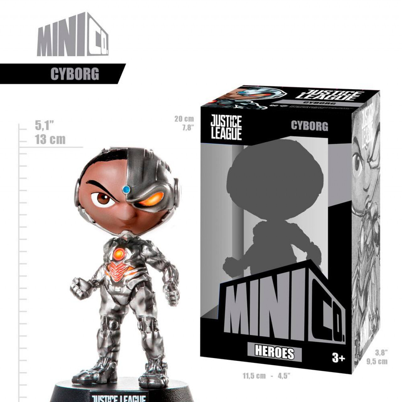 Dc Comics Justice League Cyborg Mini Co.figure statue Iron Studios ...