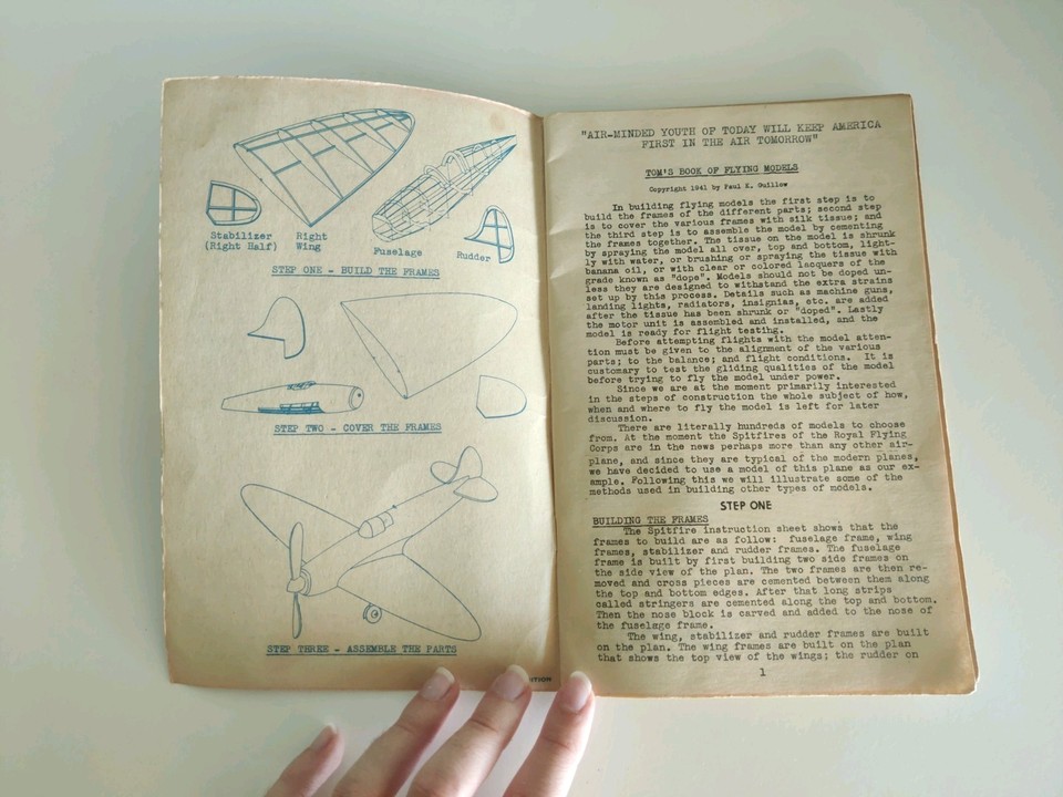 Vintage model airplane making books | eBay