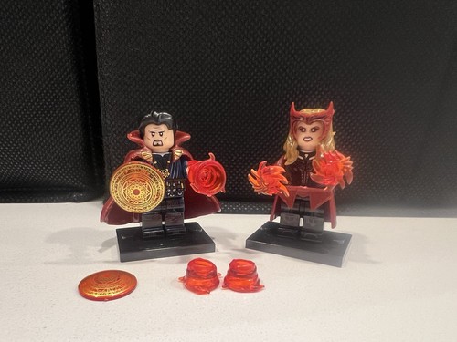 Custom Printed - Brick Figure Marvel Mini Figure Doctor Strange Wanda ...