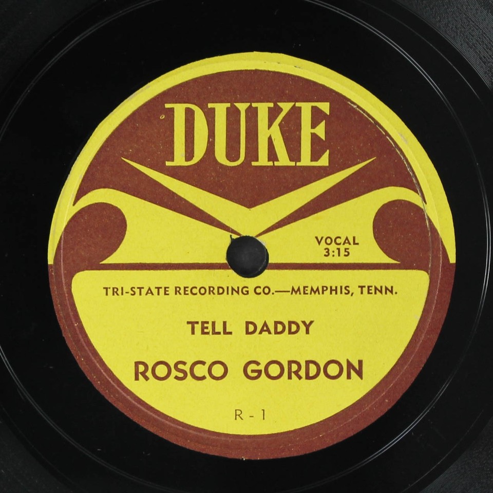 ROSCO GORDON: hey, fat girl / tell daddy DUKE Single 78 RPM | eBay