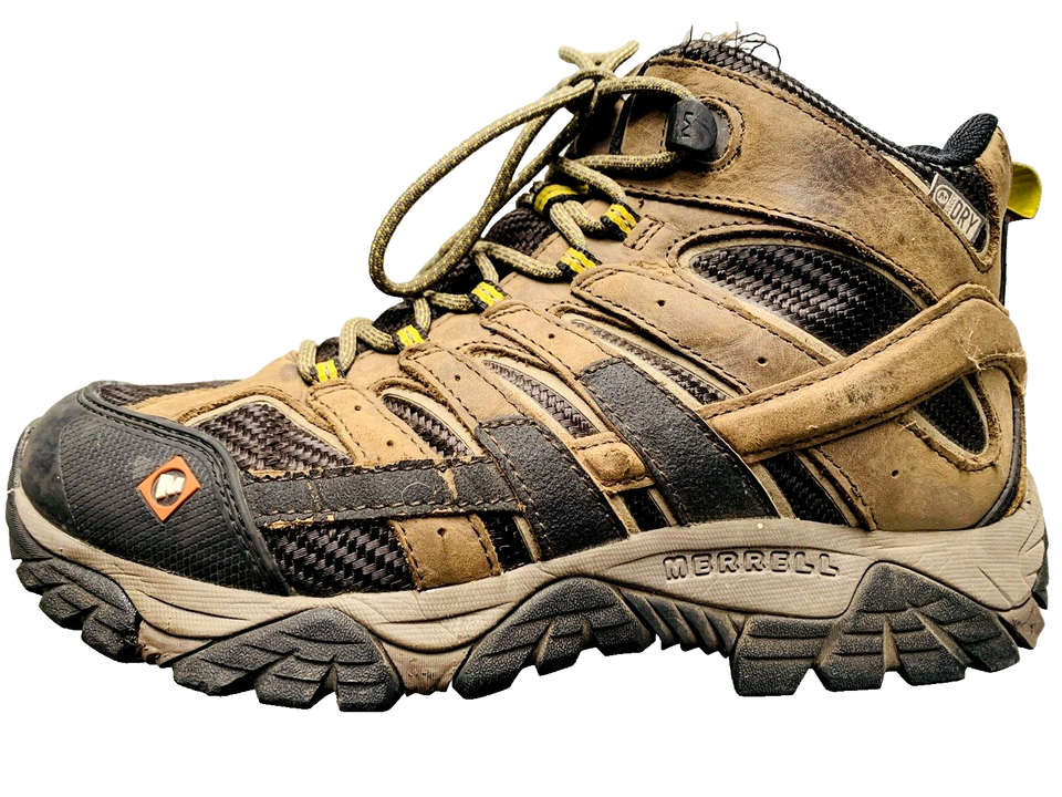 Merrell Select Dry Grip Trail Work Hike Boot Men 8.5 Brown Waterproof # ...
